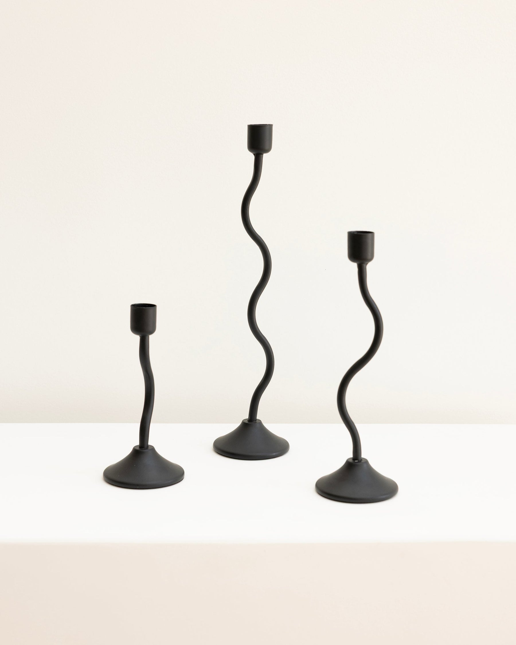 Sienna Wavy Candle Holder Set | House of 9
